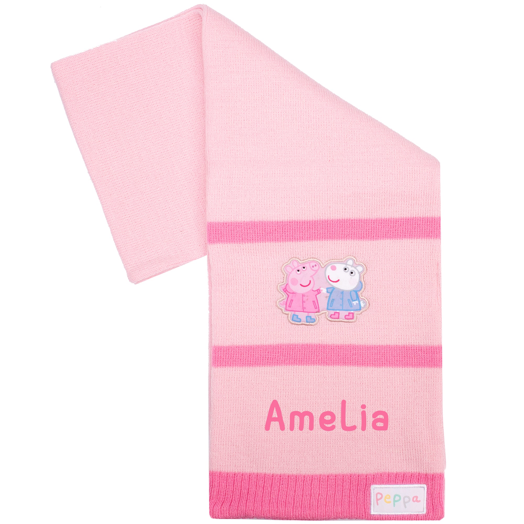 Peppa Pig Girls Personalised Scarf Winter – Fringoo