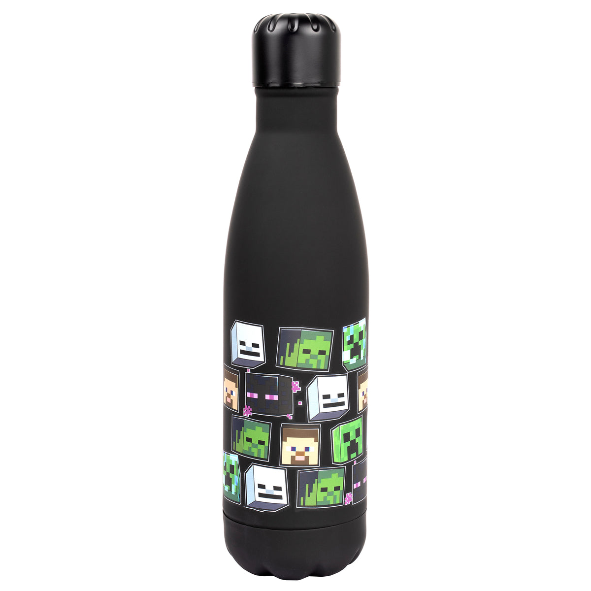 Minecraft Stainless Steel Water Bottle 550 ml - Black – Fringoo