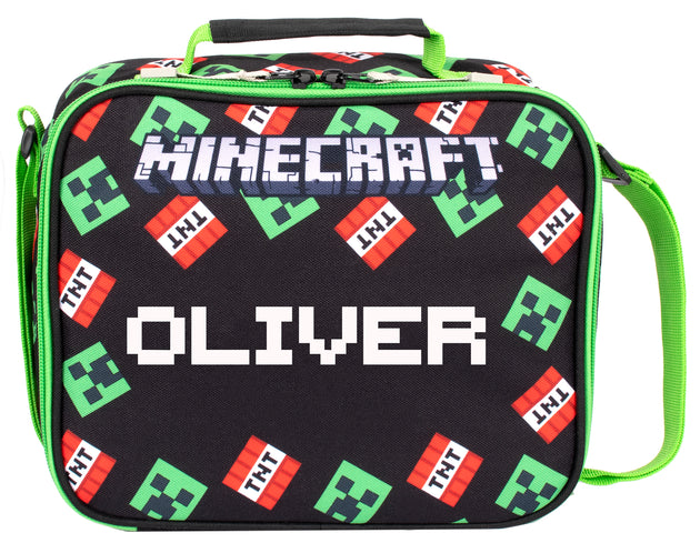 MINECRAFT Personalised Lunch Bag - TNT/Creeper – Fringoo