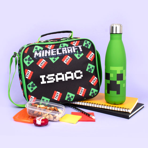 MINECRAFT Personalised Lunch Bag - TNT/Creeper – Fringoo