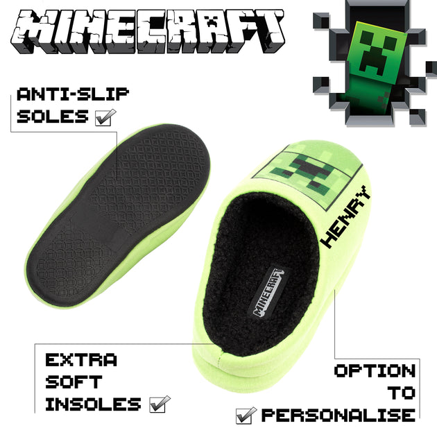 Minecraft Slippers - Green Creeper – Fringoo