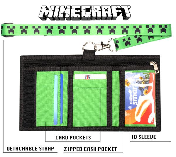 Minecraft Kids Wallet - Green Creeper – Fringoo